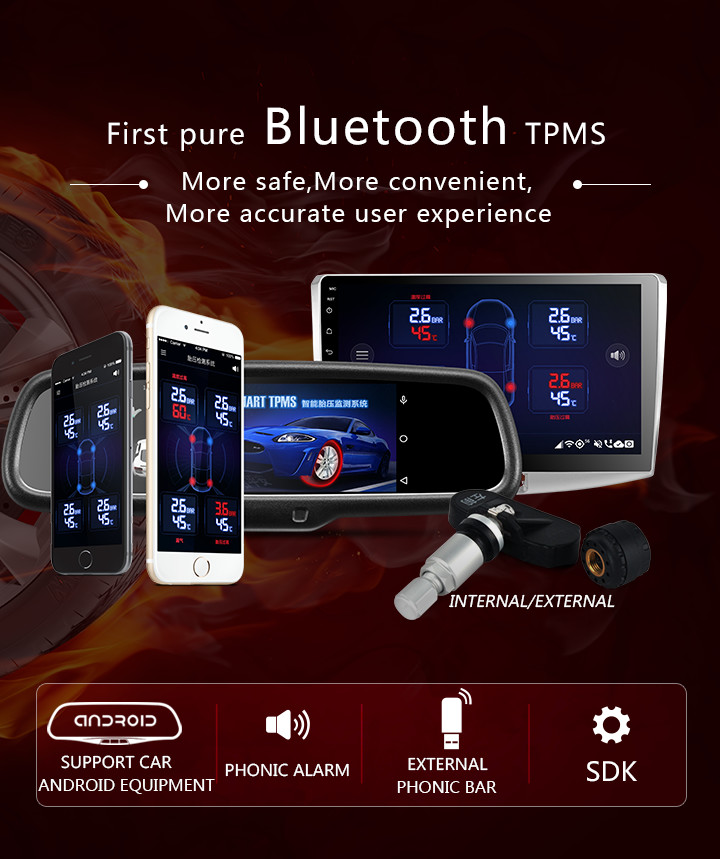 2.4Ghz Bluetooth 120 Psi Tire Pressure Monitoring System
